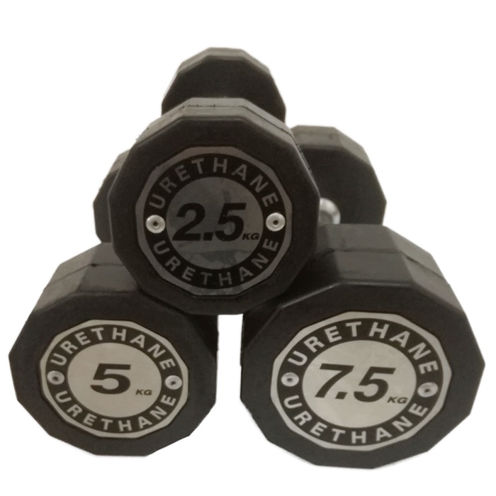 Gantera hexagonala din poliuretan 2,5 kg - 50 kg | Fitlife